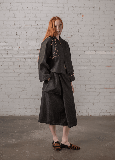 Sprite Jacket in Denim with Kintsugi | ASIATICA