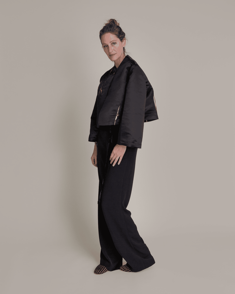 Sprite Jacket in Vintage Satin with Kintsugi | ASIATICA