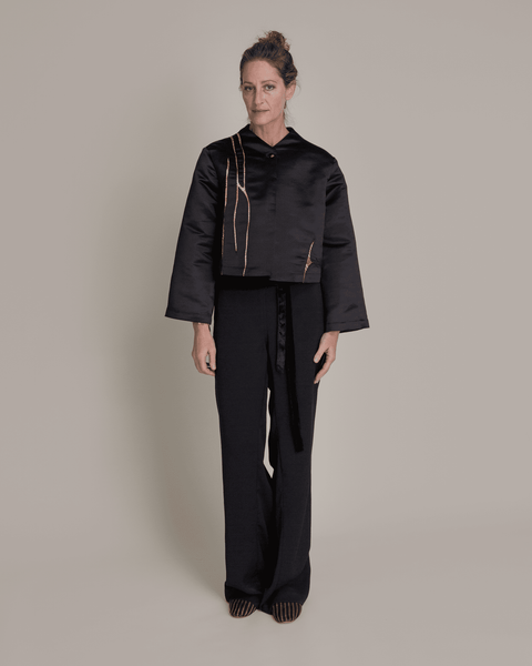 Sprite Jacket in Vintage Satin with Kintsugi | ASIATICA